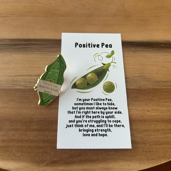 Accessories | Positive Pea Enamel Pin | Poshmark